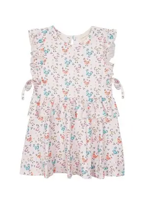 MABEL + HONEY Girls' Farmyard Print Dress