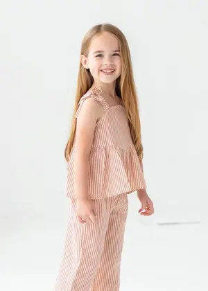 MABEL + HONEY Girls' Striped Two-piece Set