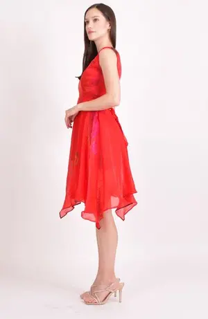 RAAS Kleo High-low Silk Dress