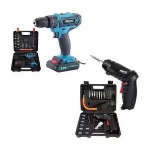 PURSONIC Power Tool Bundle 21v Cordless Drill & Electric Screwdriver - Black
