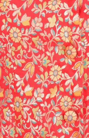 RAAS Clara Silk Jacquard Blazer Dress - Red