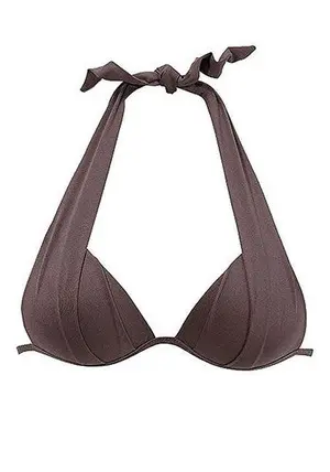 LASCANA Halter Push-up Bikini Top - Brown