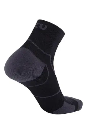 2xu Vectr Cushion 1/4 Crew Socks - Black/titanium