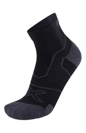 2xu Vectr Cushion 1/4 Crew Socks - Black/titanium