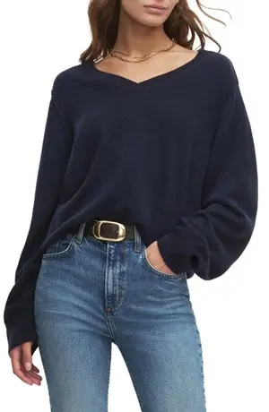 FAVORITE DAUGHTER The Ryann V-Neck Cashmere Sweater