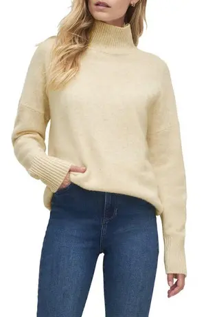 FAVORITE DAUGHTER The Maddie Turtleneck Cashmere Sweater - Oatmeal