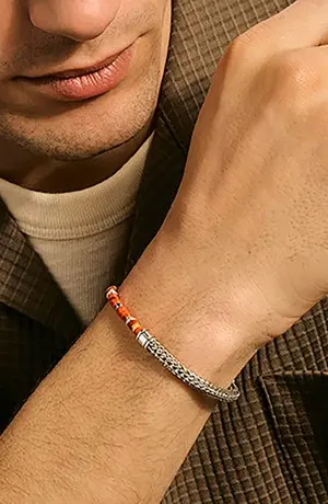 John Hardy Heishi Bead Bracelet - Silver