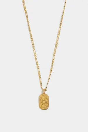 KATIE LOXTON Cancer Zodiac Pendant Necklace - Gold