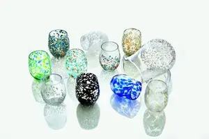 TAG Cobalt And White Confetti Stemless Drinkware Set