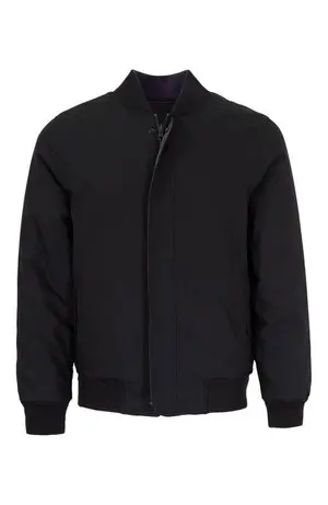 LORDS OF HARLECH Jenkin Reversible Bomber Jacket - Black
