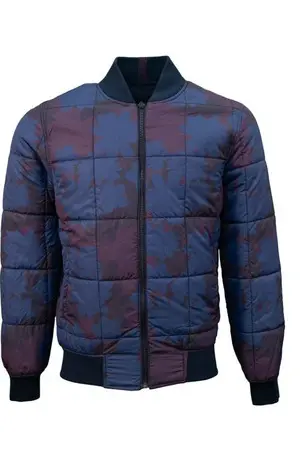 LORDS OF HARLECH Jenkin Reversible Bomber Jacket - Navy