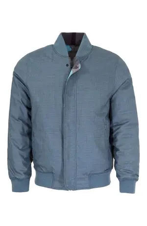 LORDS OF HARLECH Jenkin Reversible Bomber Jacket - Slate