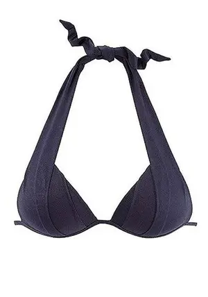 LASCANA Halter Push-up Bikini Top - Navy