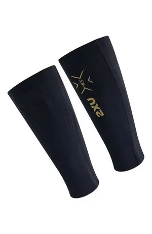 2xu Elite Mcs Compression Calf Guards - Black/gold
