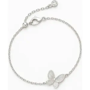 DONATELLO GIAN Crystal Butterfly Bracelet - Silver