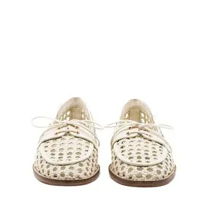 ANDREA GOMEZ Carla Leather Loafer - White