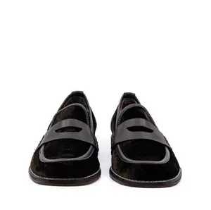 ANDREA GOMEZ Camila Velvet Loafer - Chocolate