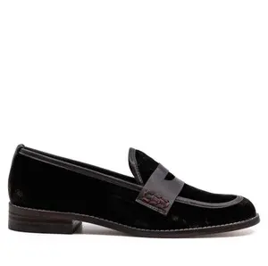 ANDREA GOMEZ Camila Velvet Loafer - Chocolate