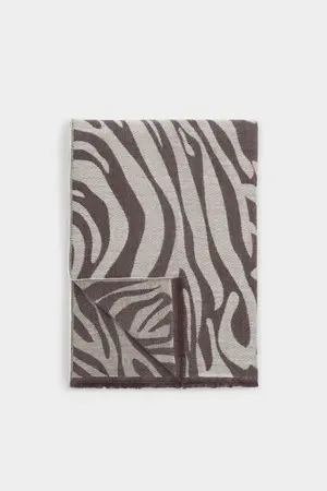 KATIE LOXTON Zebra Printed Blanket Scarf - Brown
