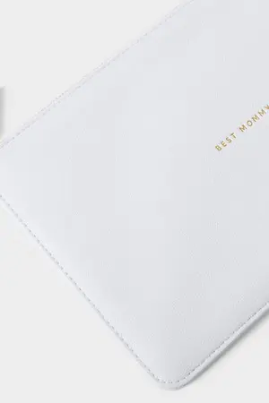 KATIE LOXTON Sentiment Pouch 'best Mommy - Blue