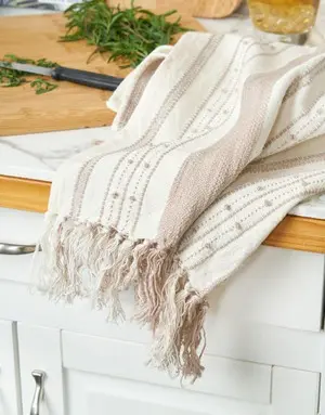 CAROL & FRANK Oriana Natural Striped Towel