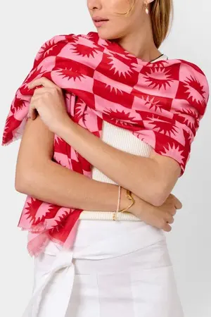 KATIE LOXTON Printed Scarf Le Soleil Print