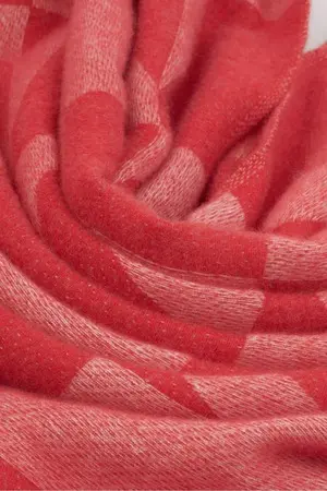 KATIE LOXTON Heart Printed Blanket Scarf - Red
