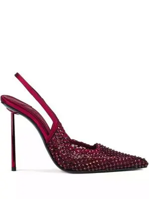LE SILLA 120mm Gilda Embellished Slingback Pumps - Red