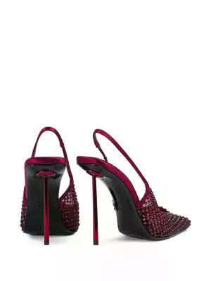 LE SILLA 120mm Gilda Embellished Slingback Pumps - Red