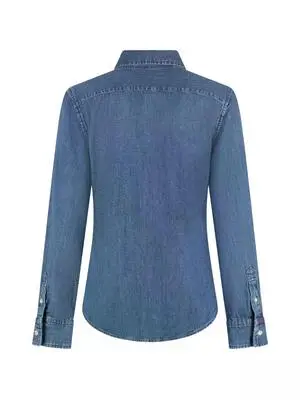 Polo Ralph Lauren Slim-fit Denim Shirt With Embroidered Pony - Blue