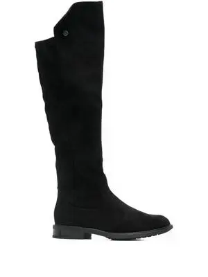KEYS Side Zip Calf Suede Knee-high Boots