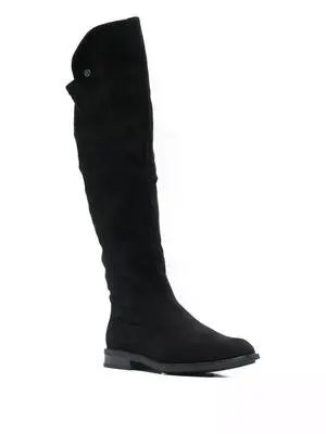 KEYS Side Zip Calf Suede Knee-high Boots
