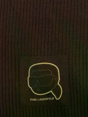 Karl Lagerfeld Ribbed Beanie Scarf