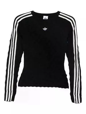 Adidas Crew-neck Long-sleeve Sweater - Black