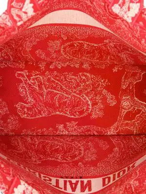Dior Book Patterned Tote Bag - Red