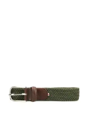 LA BOUCLE Firenze Woven Leather Belt - Green