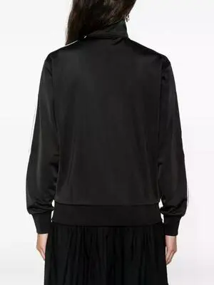 Adidas Zip-up Stripe-detail Sweatshirt - Black