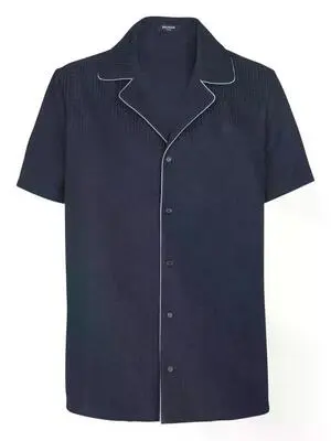 Balmain Pb-monogram Short-sleeve Shirt - Blue