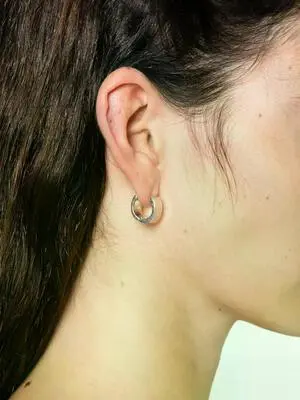 TOTEME Petite Signature Earrings - Silver