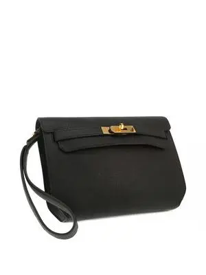 Hermès Kelly Dépêches Flap Wrist-strap Clutch Bag - Black