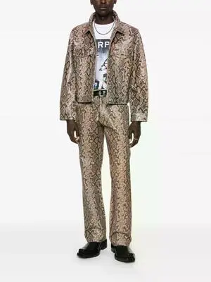 MIDNIGHT RODEO 1968 Buttoned Snakeskin-print Jacket