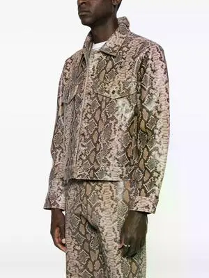 MIDNIGHT RODEO 1968 Buttoned Snakeskin-print Jacket