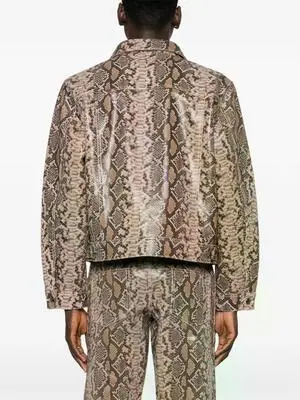 MIDNIGHT RODEO 1968 Buttoned Snakeskin-print Jacket