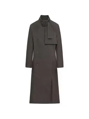 COURREGES Buckle Cotton Trench Coat - Grey