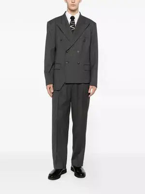 MEDEEA Pleated-front Trousers - Grey