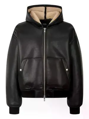 STUDIO TOMBOY Hooded Faux Leather Jacket
