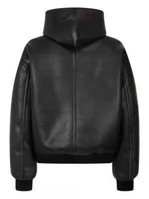 STUDIO TOMBOY Hooded Faux Leather Jacket