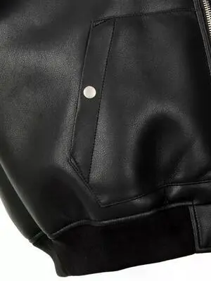 STUDIO TOMBOY Hooded Faux Leather Jacket