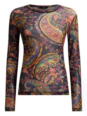 Etro Paisley-pattern Top - Black