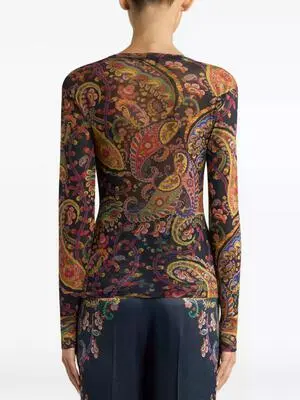 Etro Paisley-pattern Top - Black